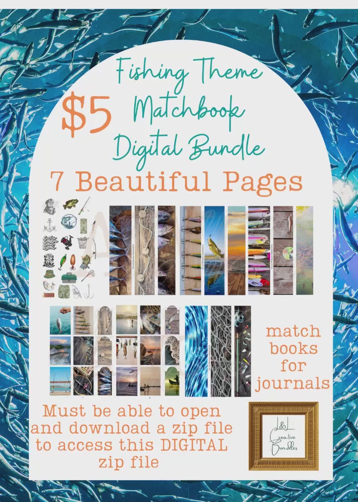 Fishing Theme Matchbook Digital Bundle – Art Wellness Marketplace