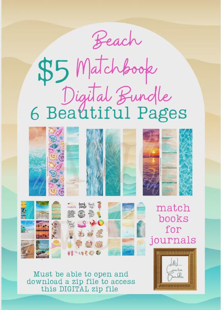 Beach Matchbook Digital Bundle – Art Wellness Marketplace